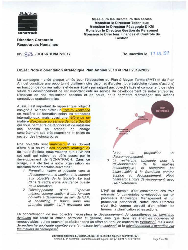 Note D'orientation Stratégique | PDF
