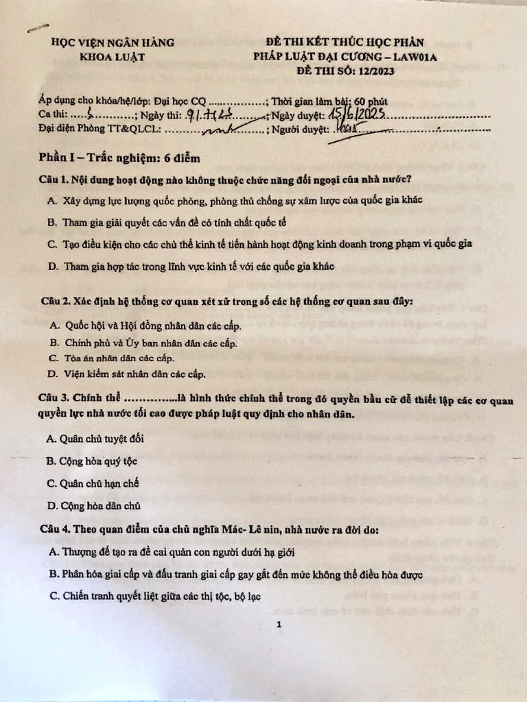 đề thi pldc 4.7.2023 | PDF