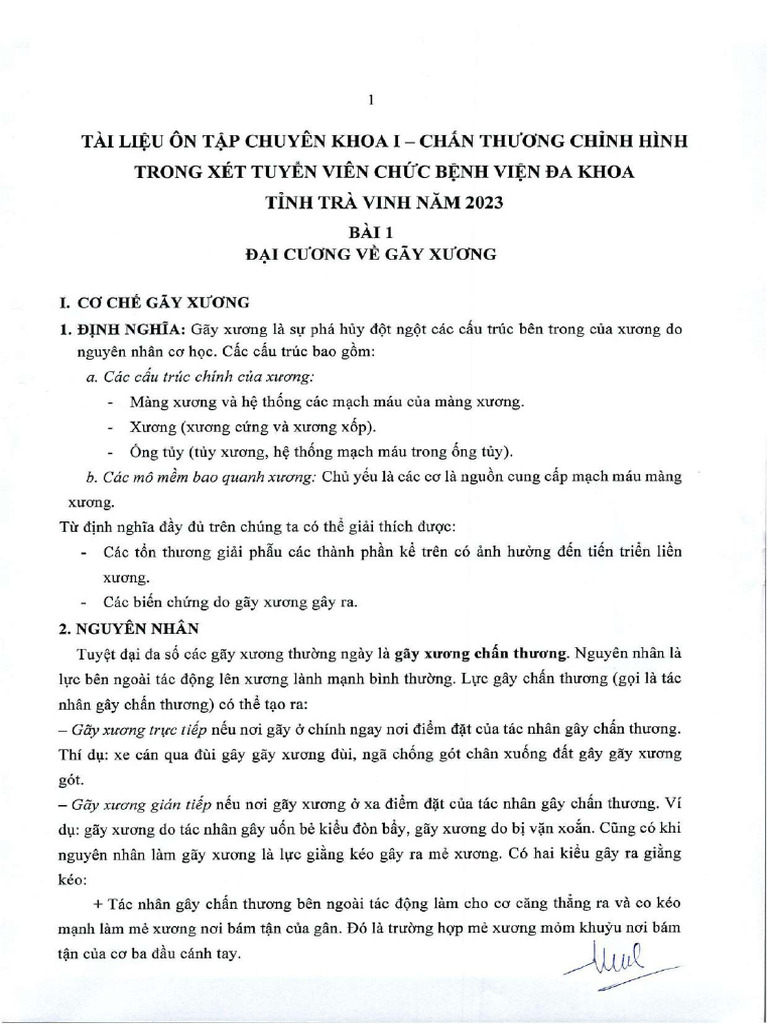 TÀI LIỆU ÔN THI CK1 CTCH BV TRÀ VINH 2023 | PDF