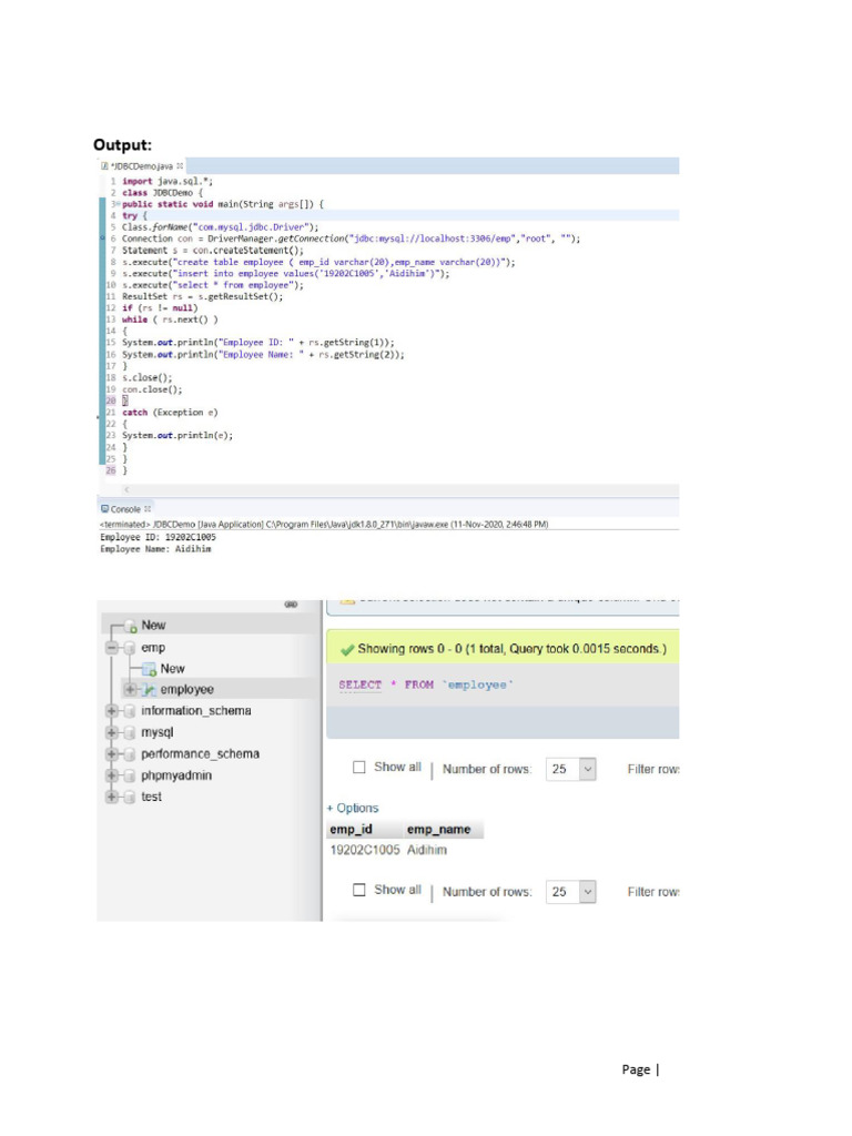AJP Practical 18,20,22 OUTPUTS | PDF | Databases | Data Management