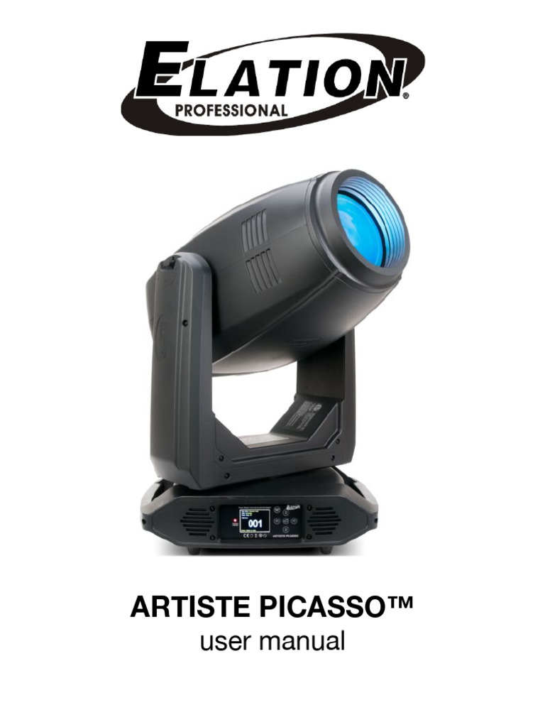 Elation Artiste Picasso - User Manual | PDF
