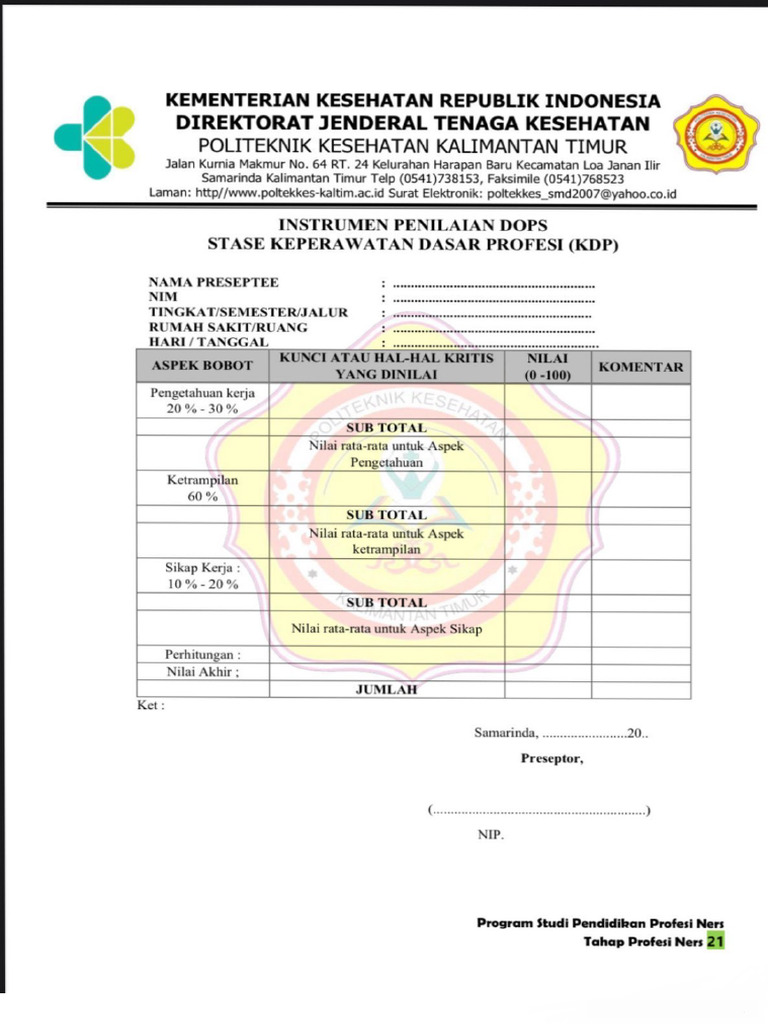Penilaian Dops | PDF