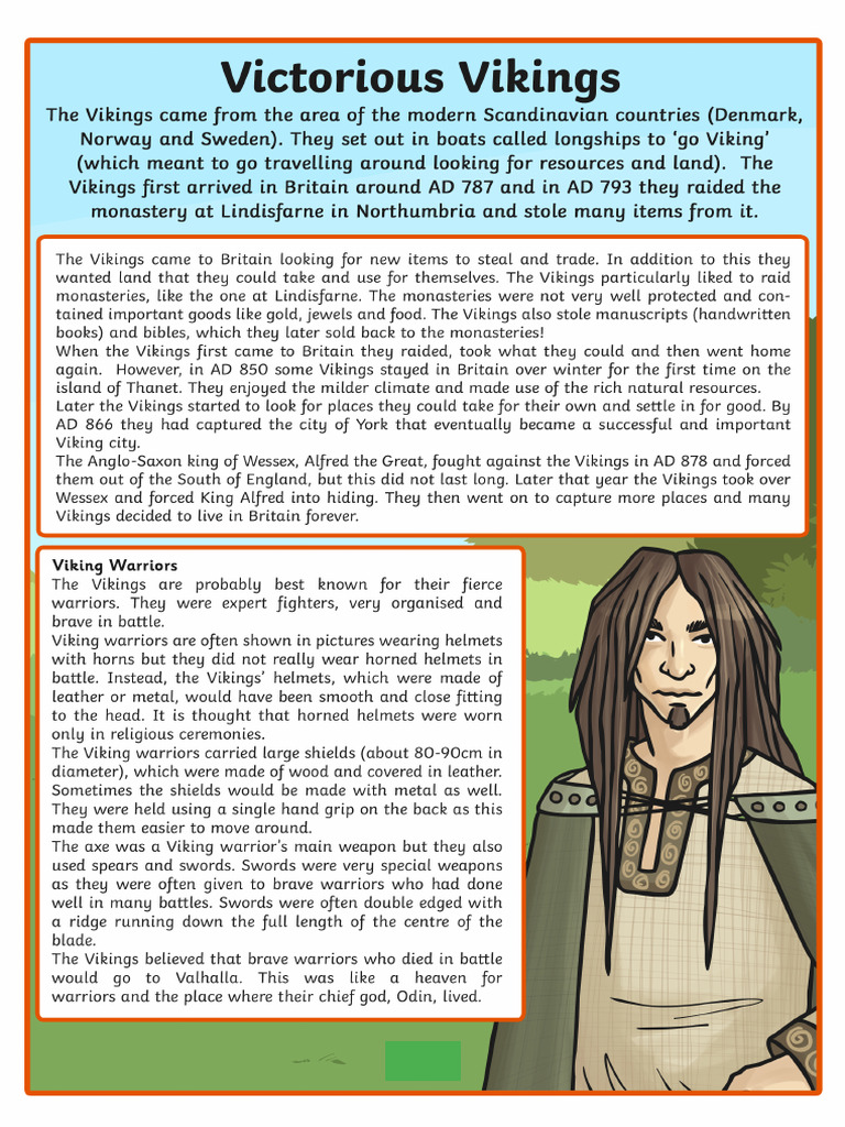 Victorious Vikings Fact Sheet - Medium Ability | PDF