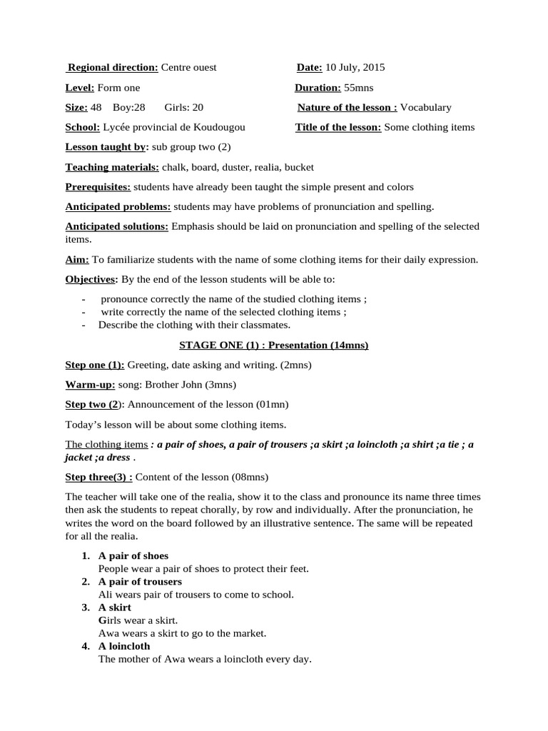 Vocabulary Clothings | PDF | Skirt | Fashion