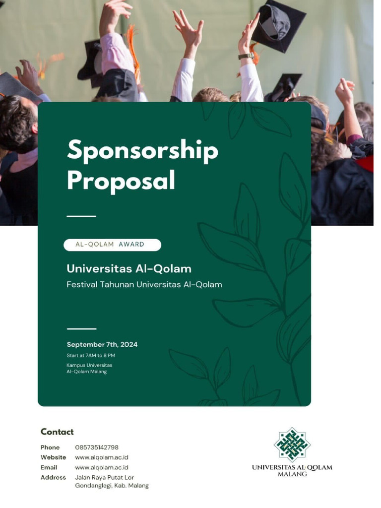 Permohonan Sponsorship Al-Qolam Award 2024 | PDF