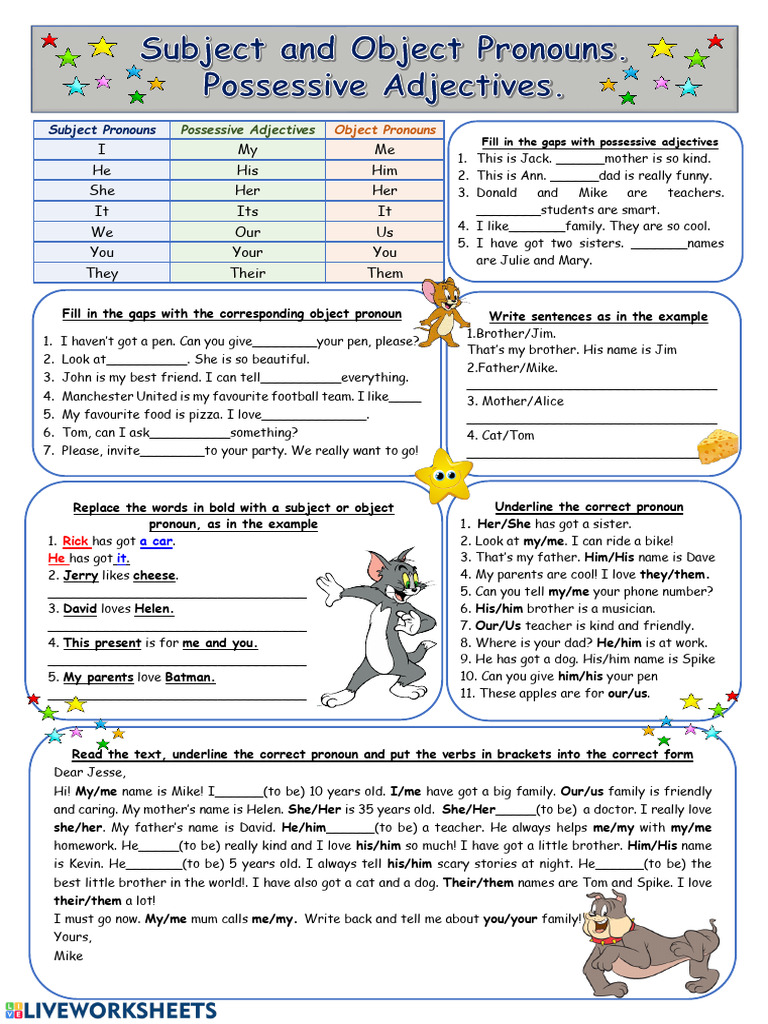 Pronouns and Possessive Adjectives Guide | PDF | Languages | Foreign ...