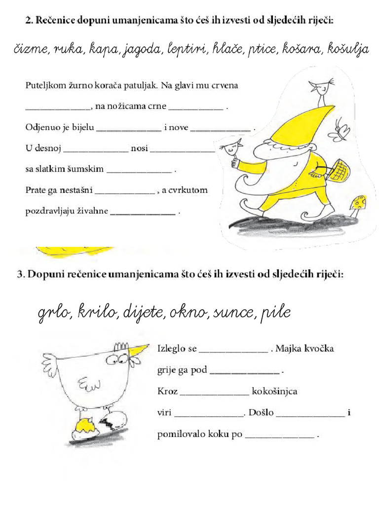 Umanjenice I Uvećanice | PDF
