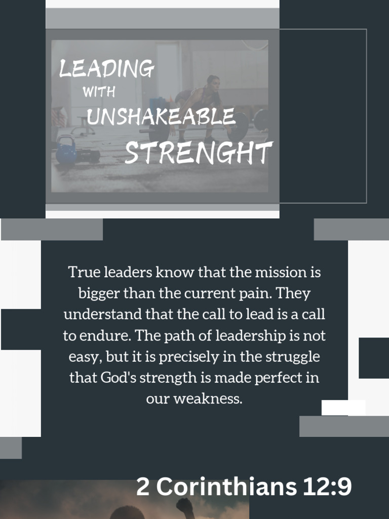 Leading With Unshakeable Strenght | PDF | Jesus | Faith