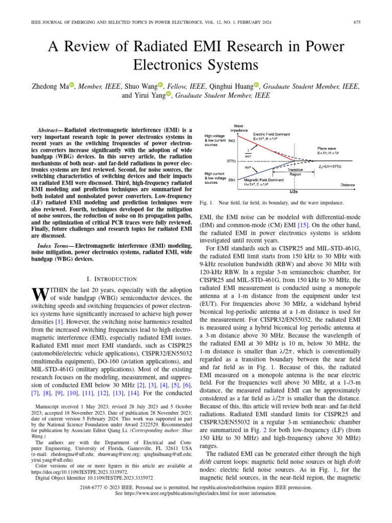A Review of Radiated EMI Research in Power Electronics Systems | PDF ...