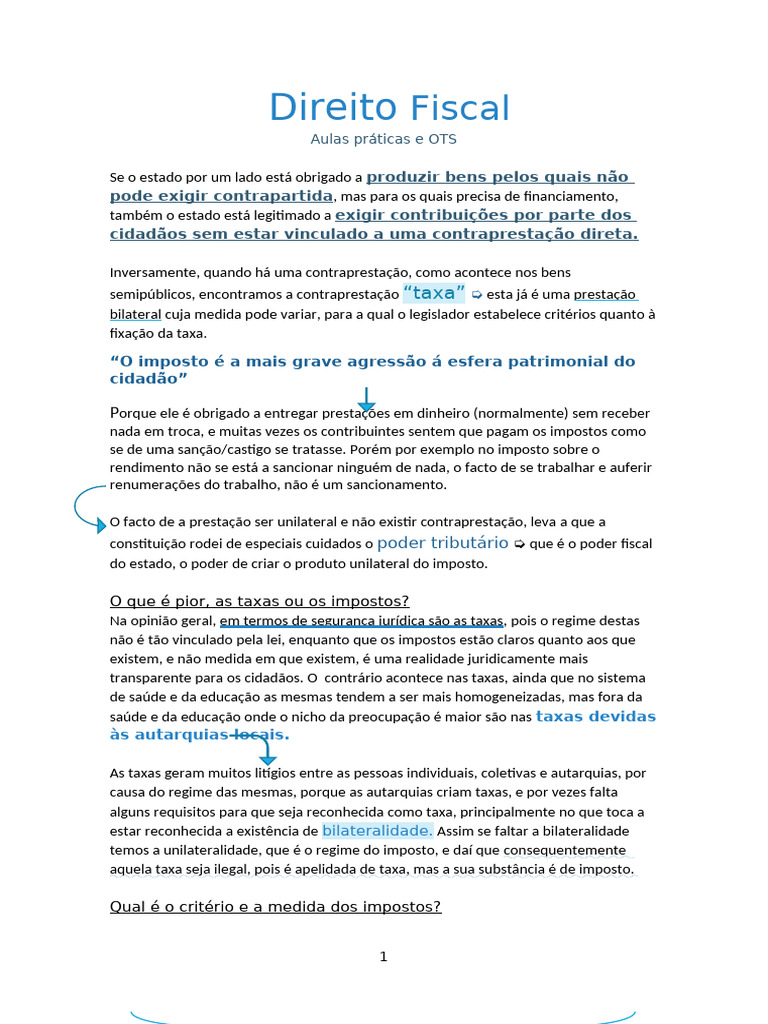 Direito Fiscal - Práticas e Ots | PDF | Impostos