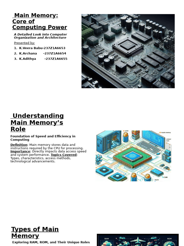 COA PPT ~2 | PDF | Random Access Memory | Computer Data Storage