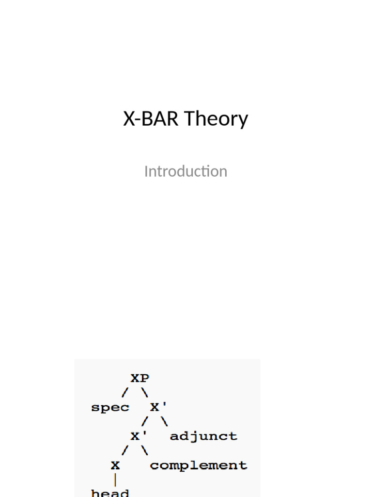 Syntax Presentation2 Xbar | PDF | Phrase | Syntax