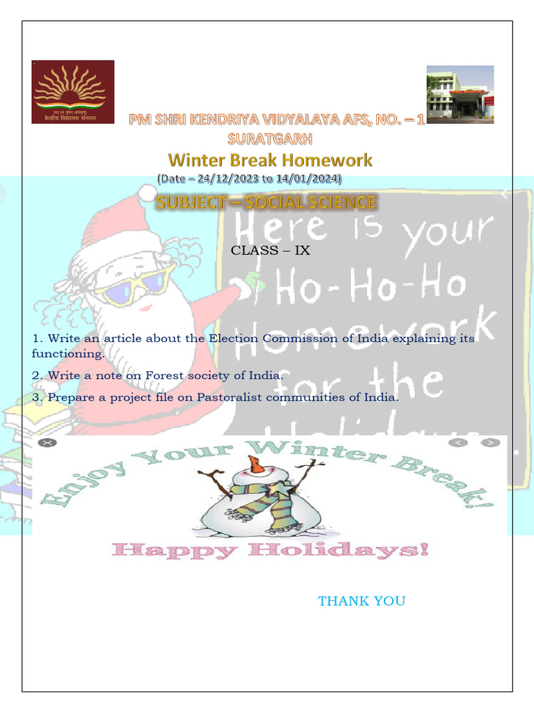 Ix Winter Break Homework | PDF | Technology & Engineering