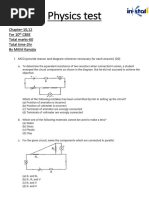 Tallentex 2025 Class 10 Physics Paper | PDF
