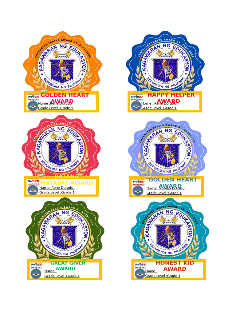 Colorful Grade 4-10 - Ribbon Head | PDF