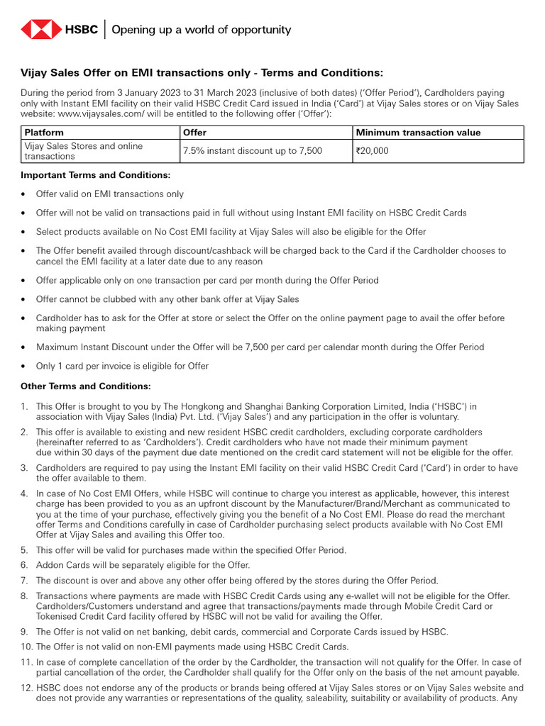 Vijay Sales | PDF | Credit Card | Payments