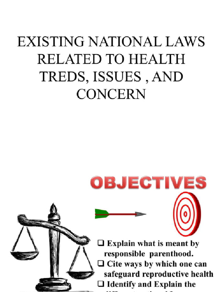 HEALTH 2ND QUARTER Existing National Laws Related To Health Trends ...