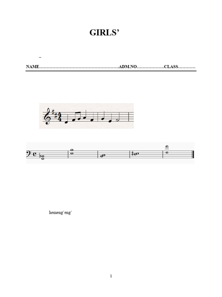 Music Form 2 Assignment Assignments - Form 2 - Music | PDF | Language ...