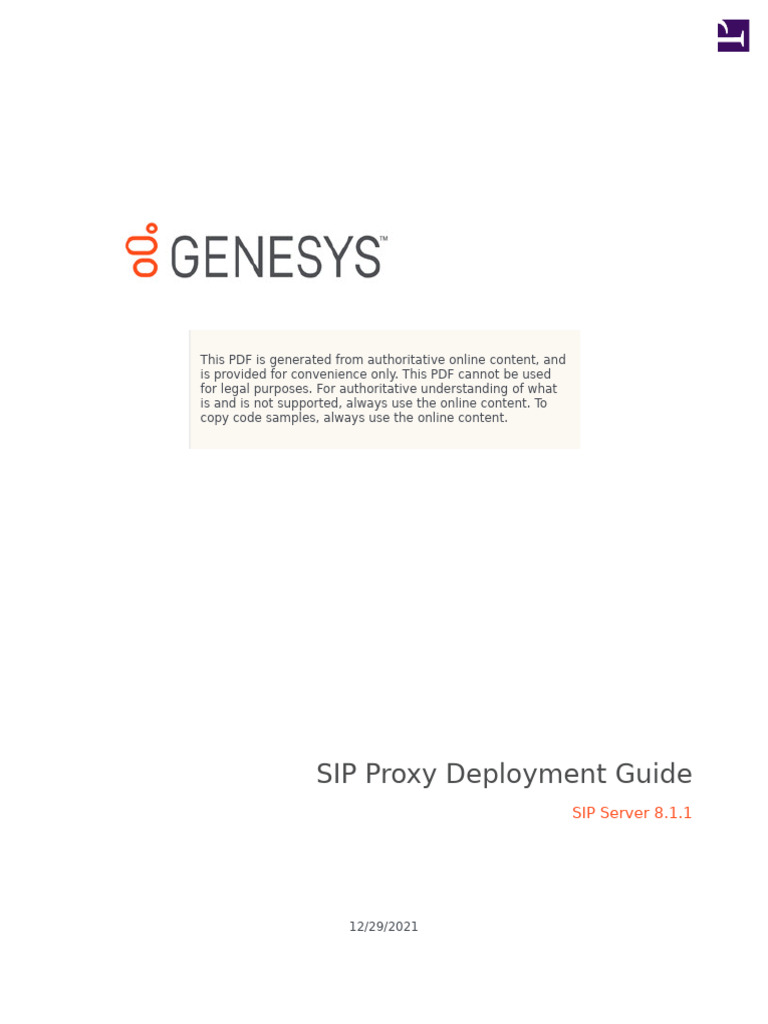 SIP Proxy 8.1 Deployment Guide | PDF | Session Initiation Protocol ...