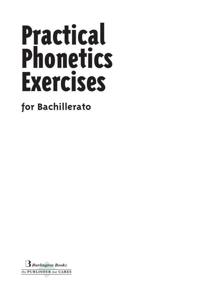 Practical - Phonetics - Exercises - Burlington BOOKLET FOR STUDENTs - Without Texts | PDF ...