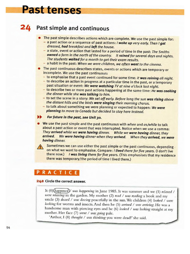 Past Tenses | PDF