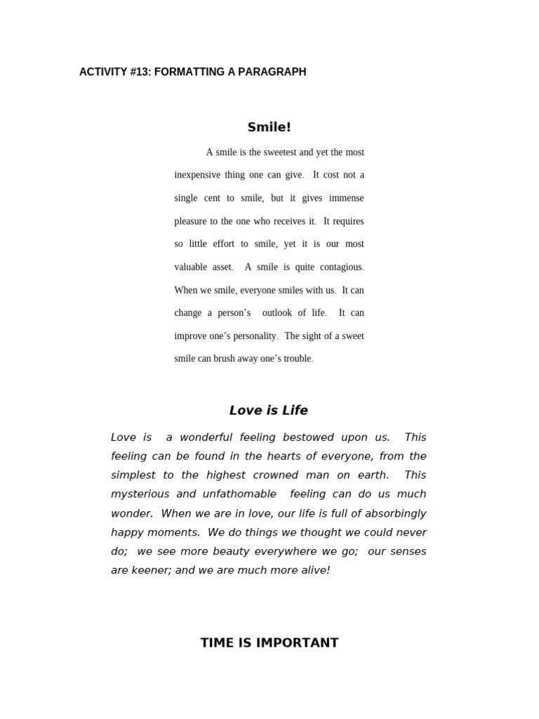 Act13 Paraformat | PDF | Feeling