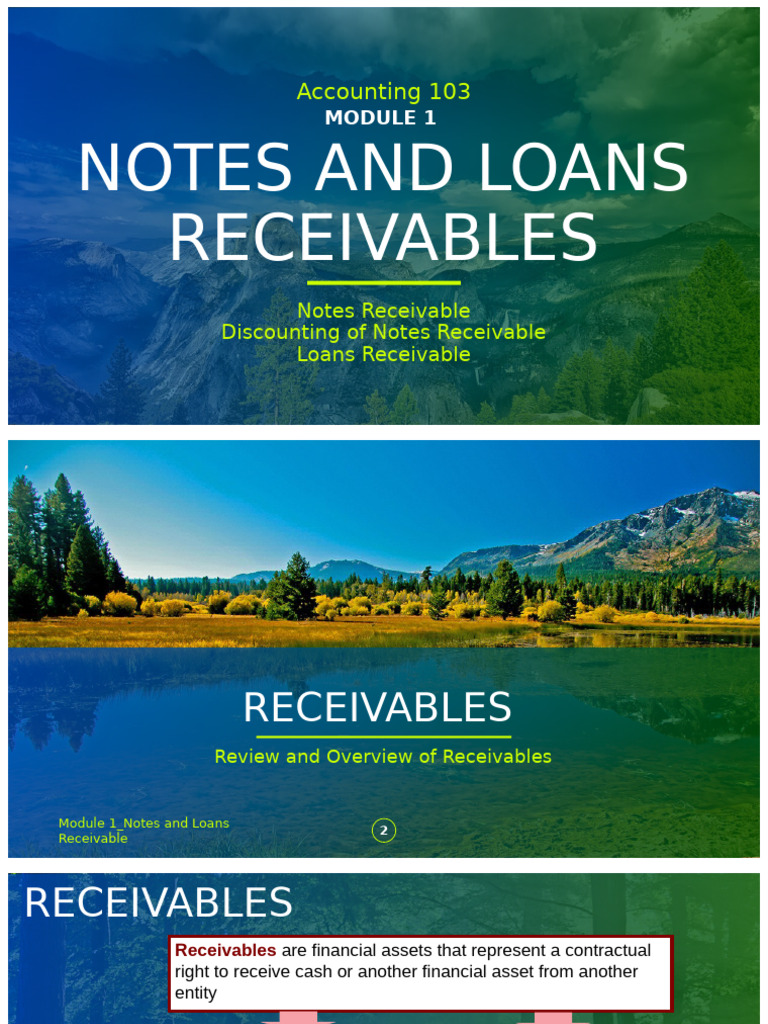 Understanding Notes and Loans Receivables | PDF | Present Value | Loans