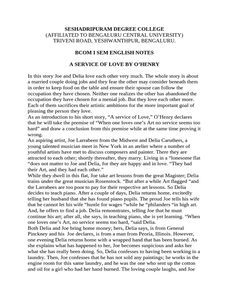 Bcom I Sem Notes | PDF | Sonnets | Shakespeare's Sonnets