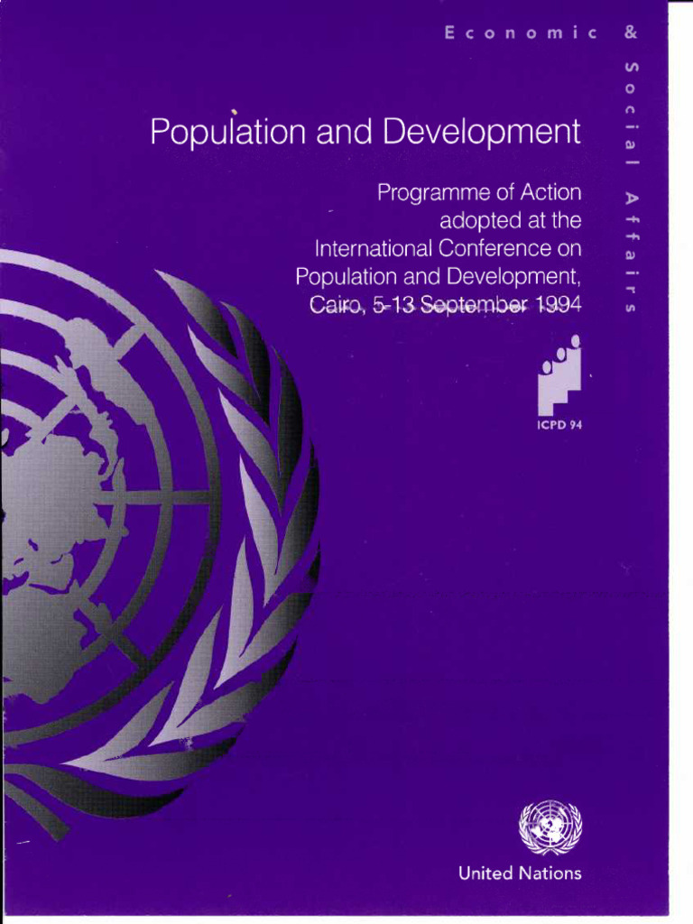 Un 1995 Programme of Action Adopted at The International Conference On ...