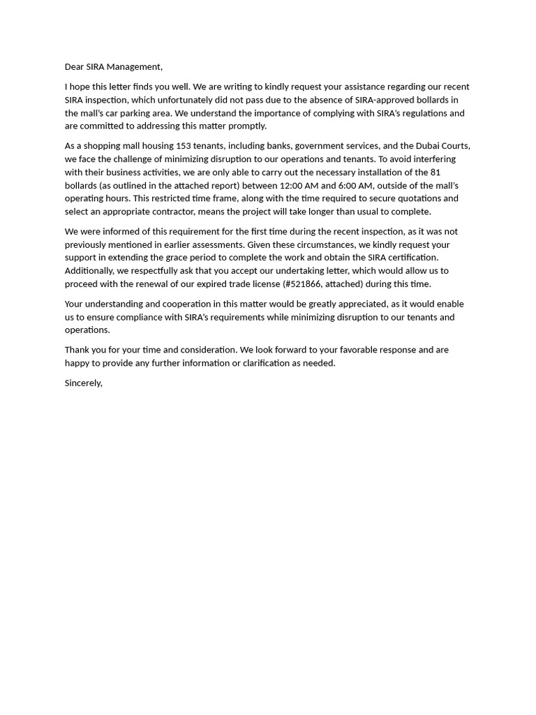 Dear SIRA Management | PDF | Business | Law