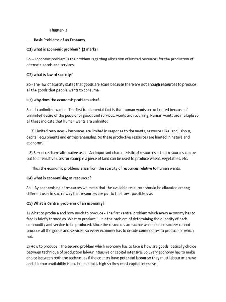 Chapter- 3-ISC ECO | PDF | Labour Economics | Economics