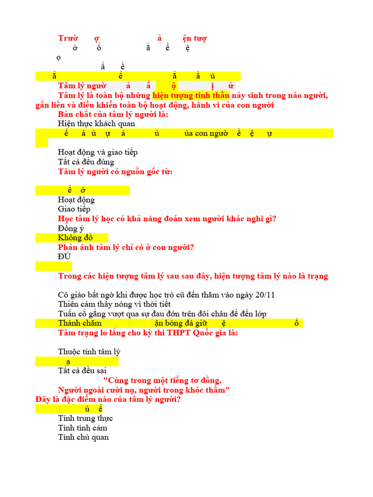 Tổng Họp TLH | PDF