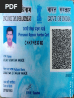 Pancard Back Side | PDF