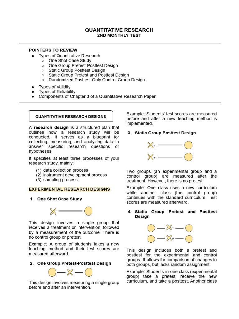 2ND MT Reviewer - Quanti R | PDF | Validity (Statistics) | Science