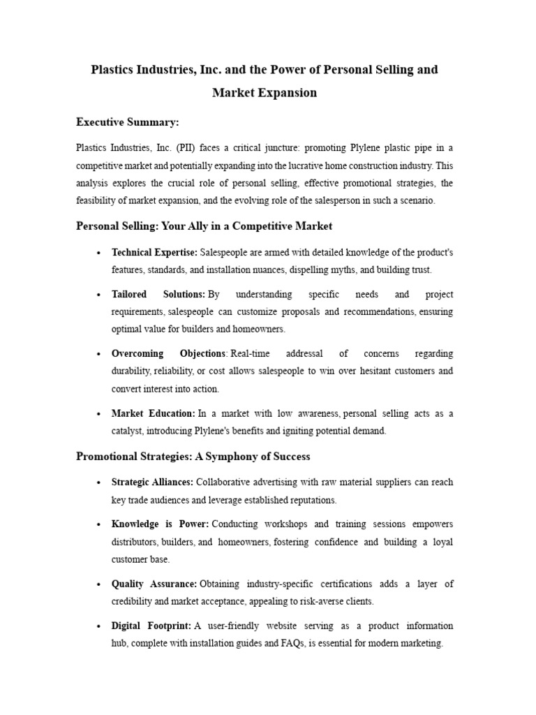 Adnan 22044 SDM Plastics Industries CS3 | PDF | Sales | Business