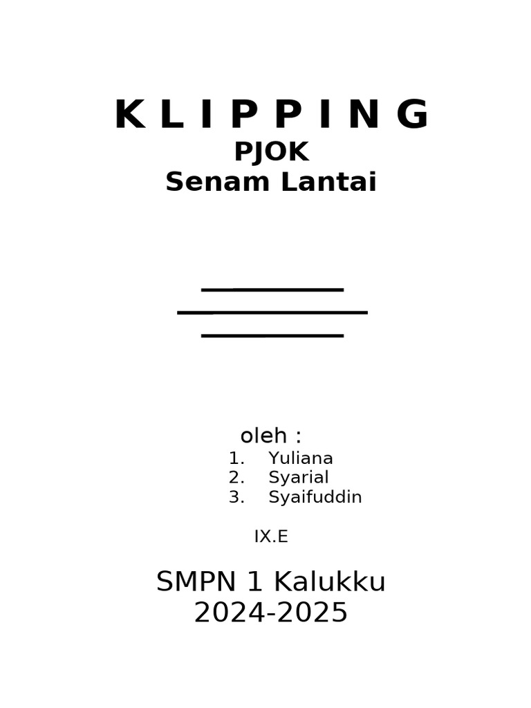Sampul Klipping Senam Lantai - A4 | PDF