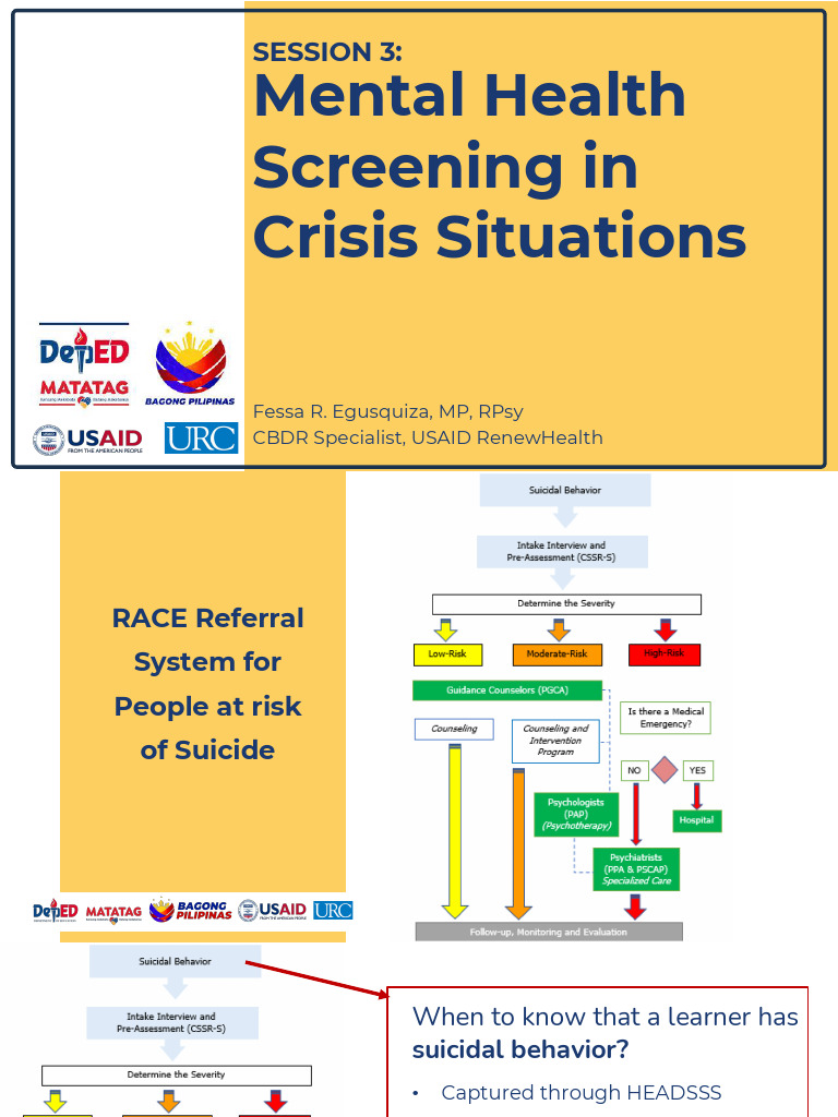 CSSR Screening for Suicidal Behavior | PDF | Suicide | Psychology