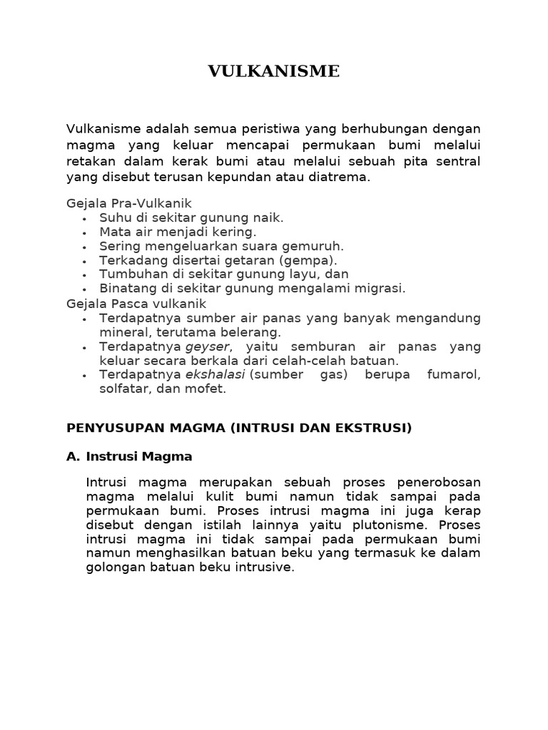 VULKANISME | PDF | Ilmu Sosial | Seni