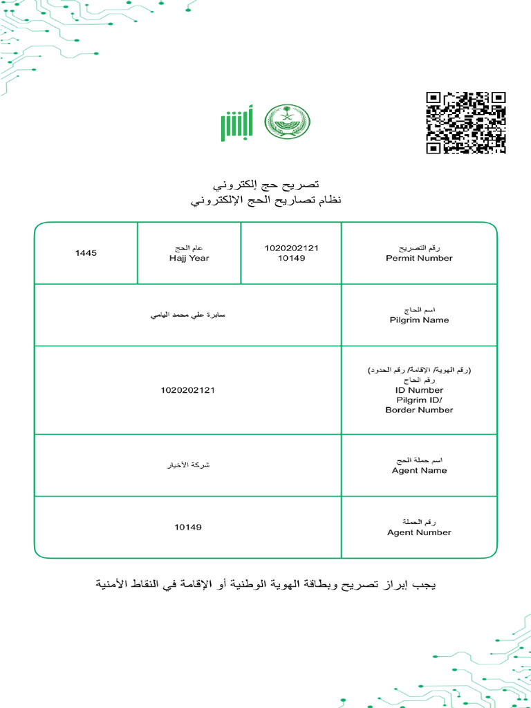 Hajj - Electric - Permit - 2024-06-09 01:31 | PDF