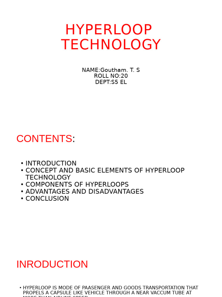 HYPERLOOP PPT - PPTX - 20241003 - 093823 - 0000 | PDF | Hyperloop | Transport