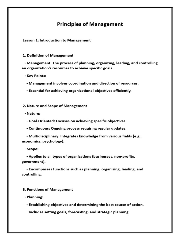 Principles of Management | PDF | Organizational Structure | Decision Making