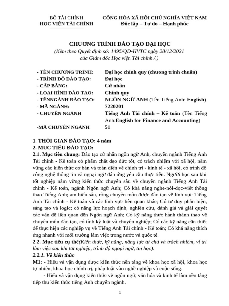 CTDT Nganh Nna 2021 | PDF