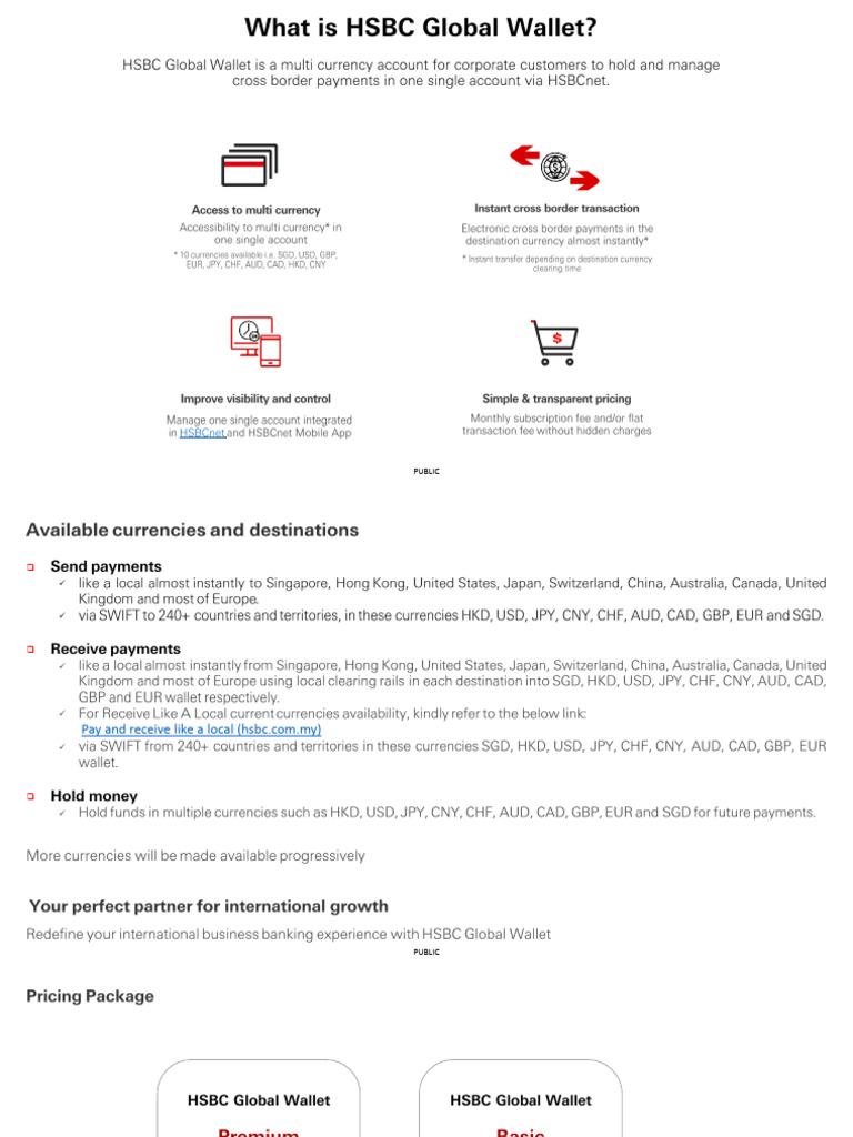 HSBC Global Wallet Fact Sheet My Final Conventional | PDF
