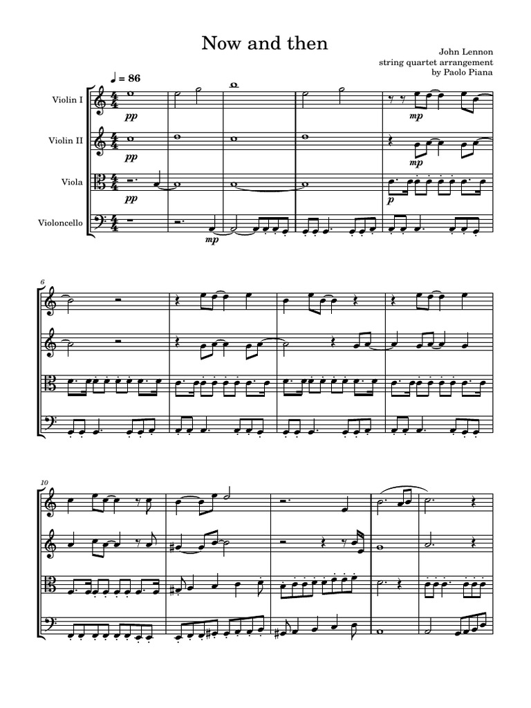 Now and Then The Beatles Now and Then | PDF | Chamber Music | Classical ...