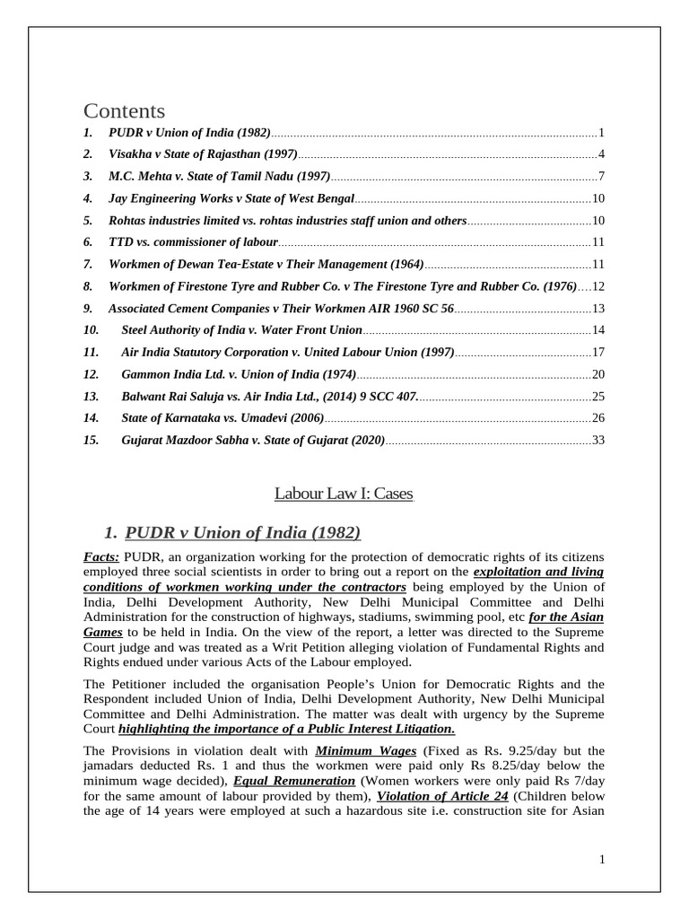 Labour Law I_Cases | PDF | Sexual Harassment | Justice