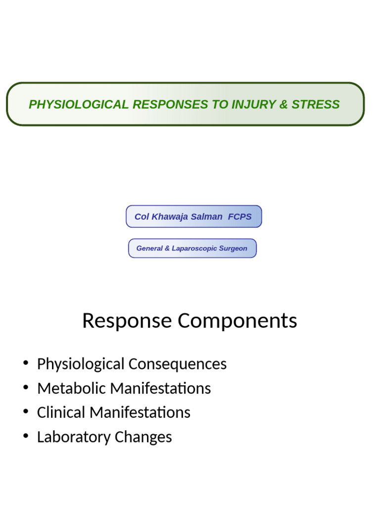 Physiologic Response To Injury | PDF | Inflammation | Cytokine