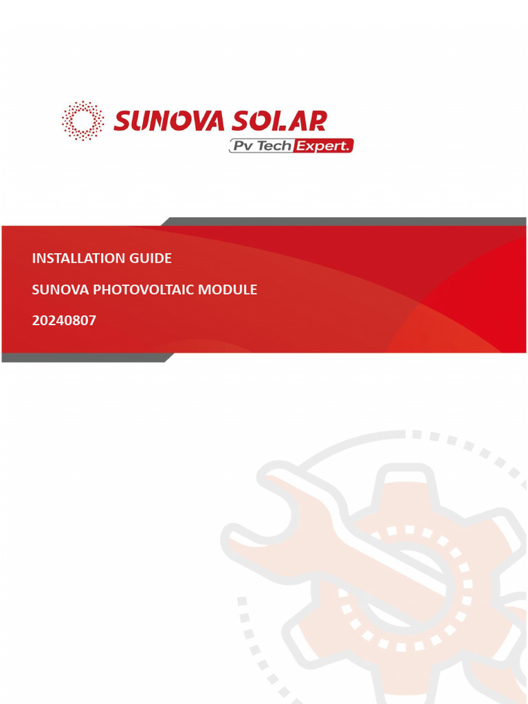 Sunova Panel MANUAL | PDF | Solar Panel | Photovoltaics