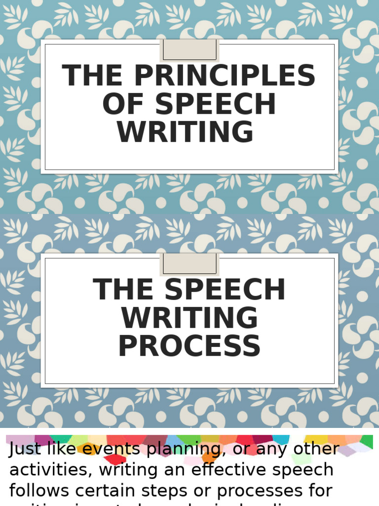 Speech Writing Process Explained | PDF | Information | Rhetoric