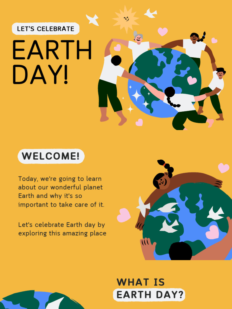 Earth Day Education Presentation in Colorful Illustrative Style ...