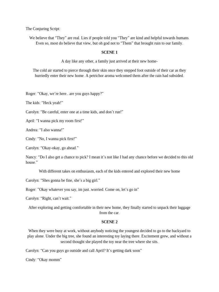 The - Conjuring - Script Revised | PDF